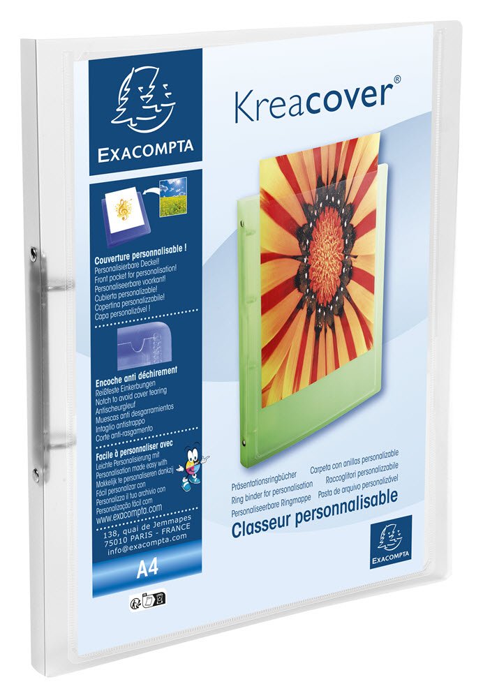 Exacompta Ringbind A4 15 mm 2 ringe Klar frosted - Brevordnere ...